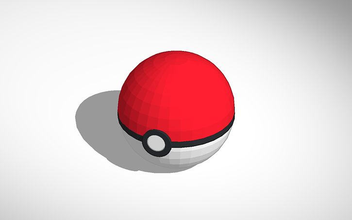 3D design pokemon ball - Tinkercad