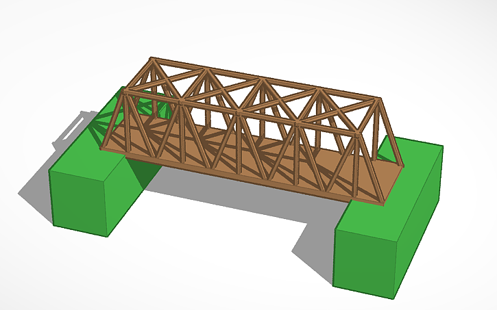 3D design Warren truss bridge - Tinkercad
