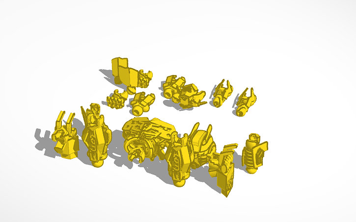 3D design Bumblebee (articulated) - Tinkercad