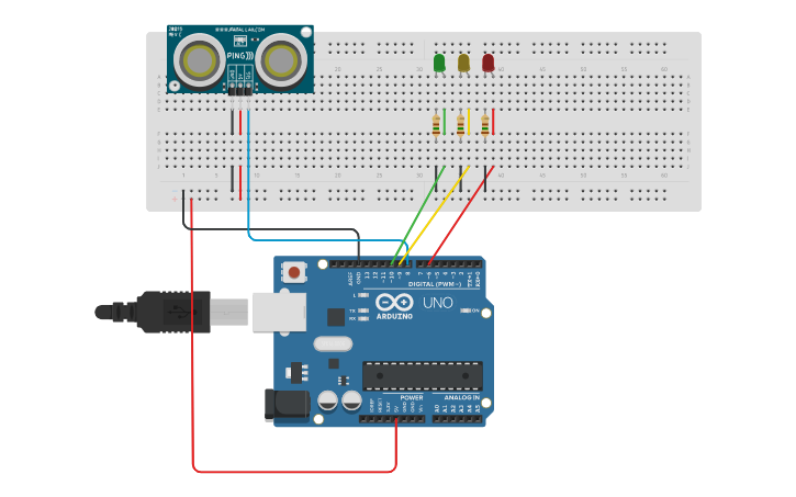 Circuit Design Semáforo Com Sensor Tinkercad 