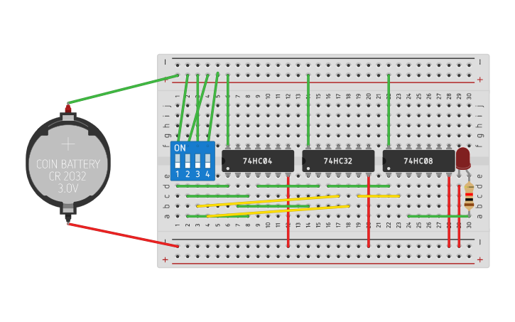 Circuit design Digital Logic Circuit - Tinkercad