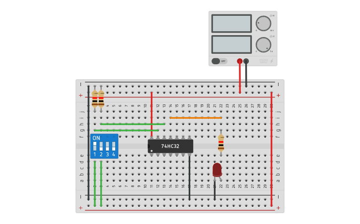 Circuit design OR Gate | Tinkercad