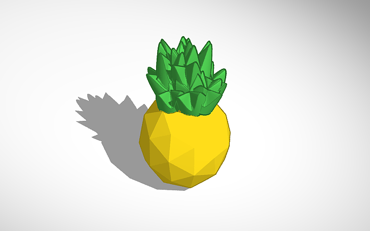 3D design low poly pineapple - Tinkercad