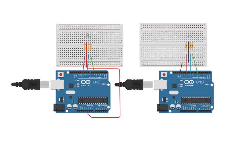 Circuit design RGB anodo comun y catodo comun xenia - Tinkercad