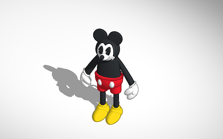 3D design mickey mouse - Tinkercad