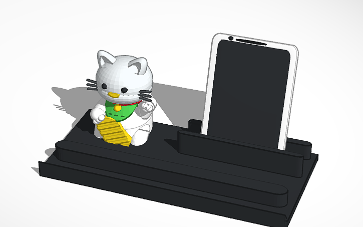 3D design phone holder - Tinkercad