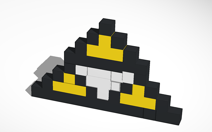 3D design pixelated triforce | Tinkercad