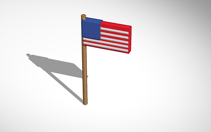 3D design American Flag - Tinkercad