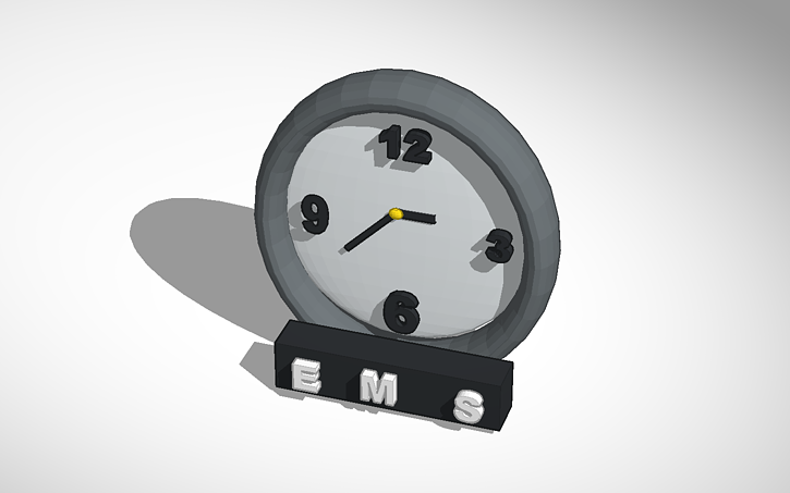 3D design EMS Clock | Tinkercad