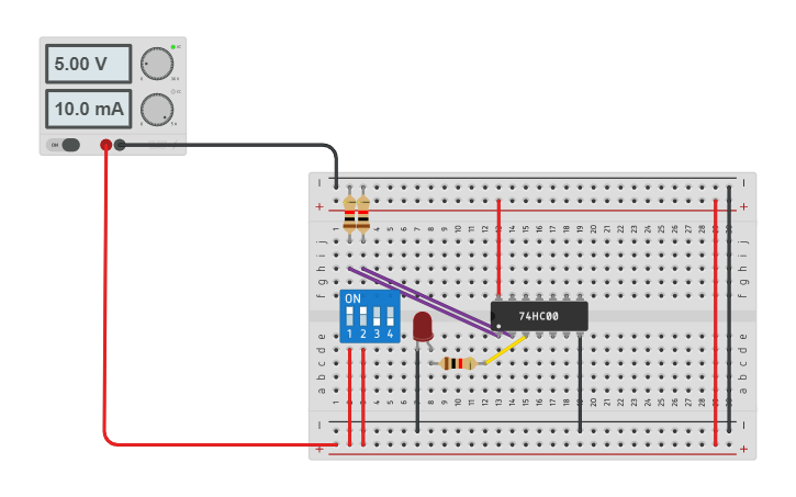 Circuit design Copy of Act 2-74LS00 - Tinkercad
