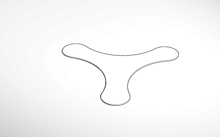3D design Boomerang Base Tripale | Tinkercad