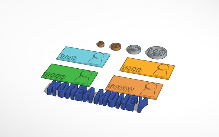 3D design Korea money | Tinkercad
