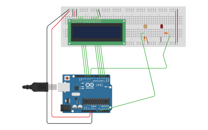 Circuit Design Arduino Photoresistor Display Tinkercad