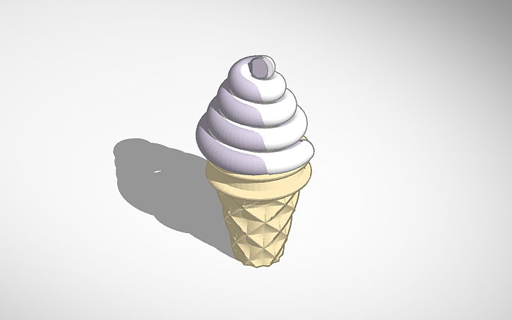 3D design New Ice Cream cone - Tinkercad