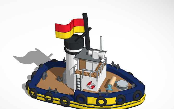 3D design Tug boat - Tinkercad
