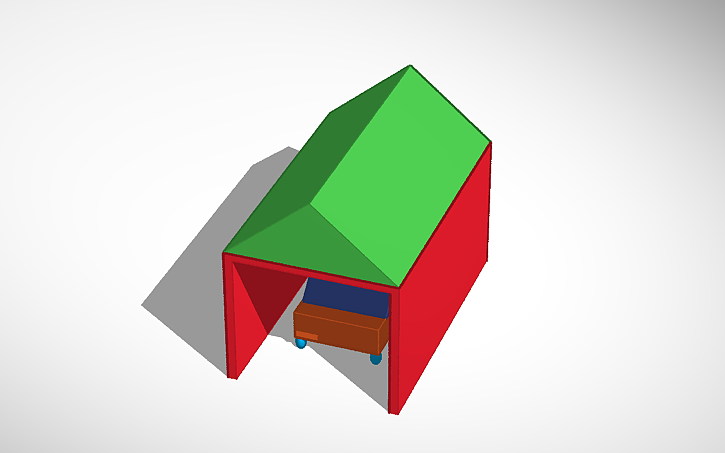 3D design garage and car - Tinkercad