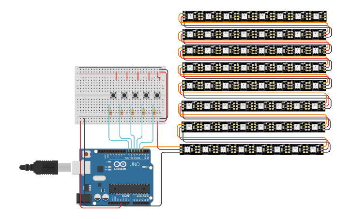 Circuit design Ajedrez Arduino - Tinkercad