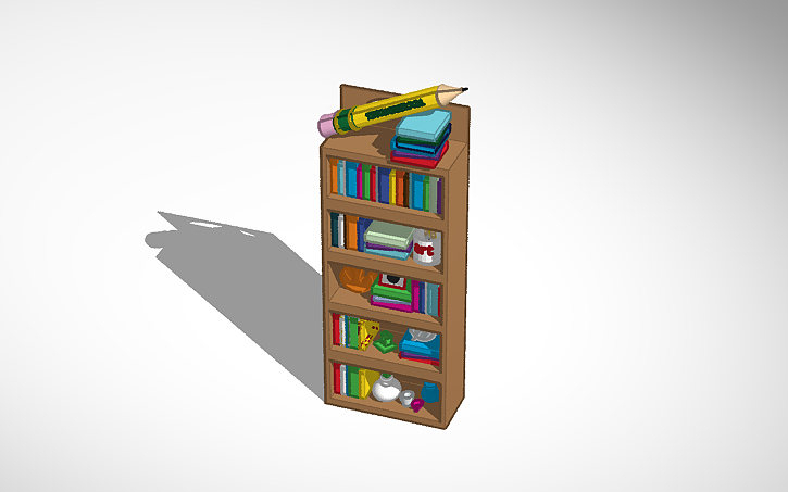 3D design Jenna's Bookcase of Knickknacks - Tinkercad