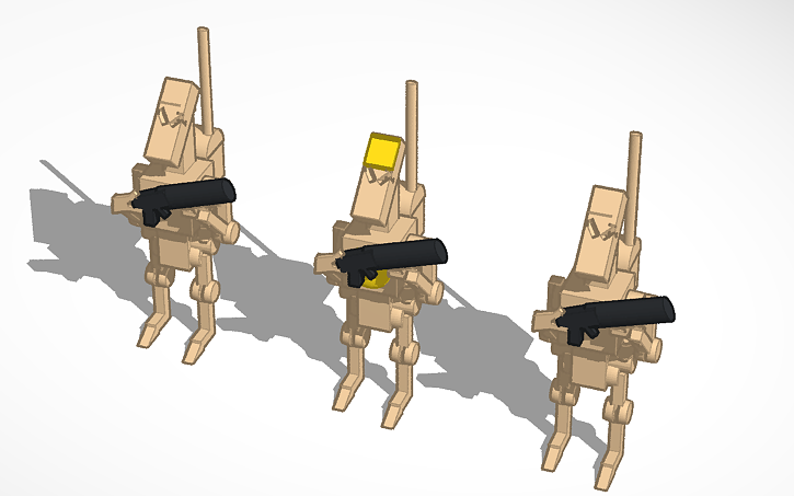3D design droid army - Tinkercad