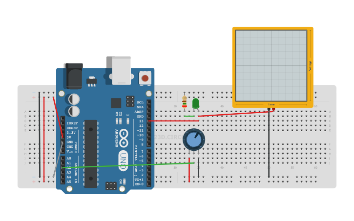 Circuit design oscilloscope - Tinkercad
