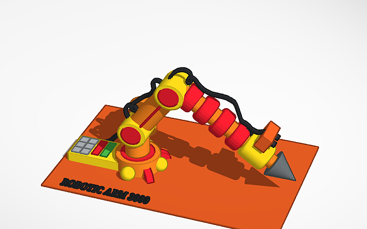 3d Design Mike Panoncillons Robotic Arm 3000 Tinkercad