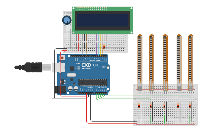 Circuit Design Sensor Flex Tinkercad