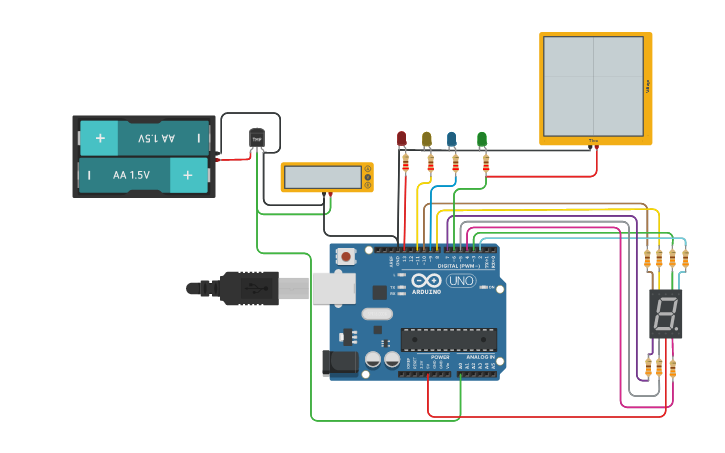 Circuit design Fără Lidar - Tinkercad