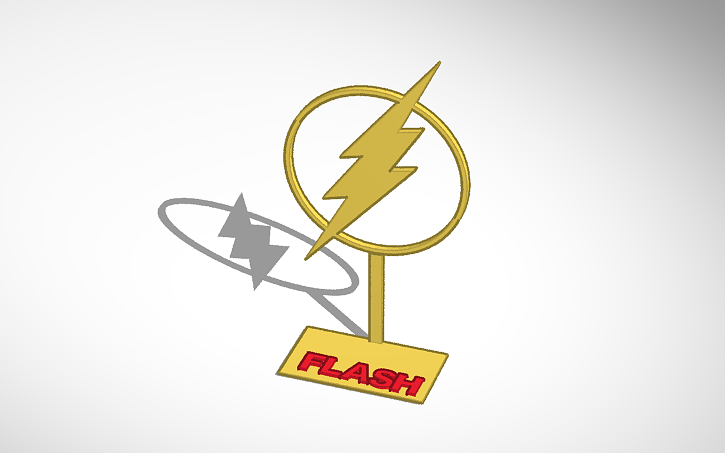 3D design The Flash logo - Tinkercad