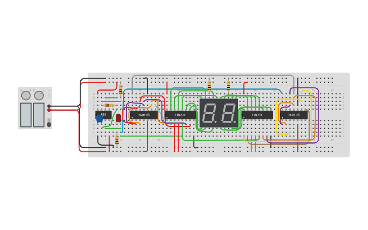 Circuit design Copy of contador 00 al 99 - Tinkercad Circuit design Copy of contador 00 al 99 - Tinkercad