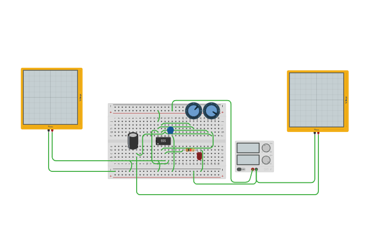 Circuit design 555 Timer - Tinkercad