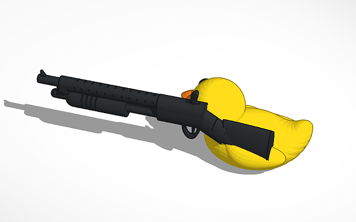 3D design duck with a gun 9 | Tinkercad