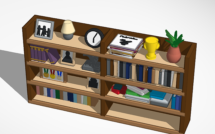 3D design Bookshelf - Tinkercad