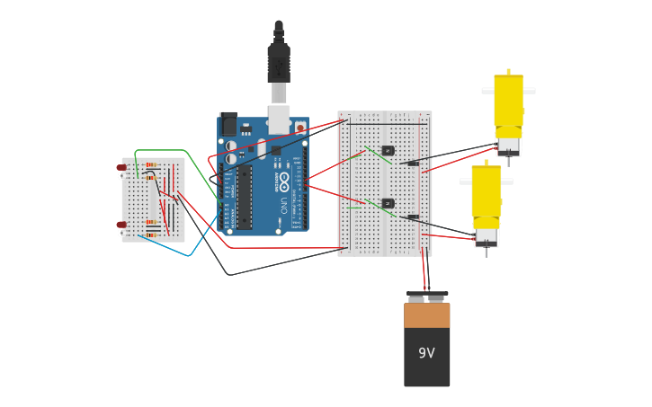 Circuit design Line Trace - Tinkercad