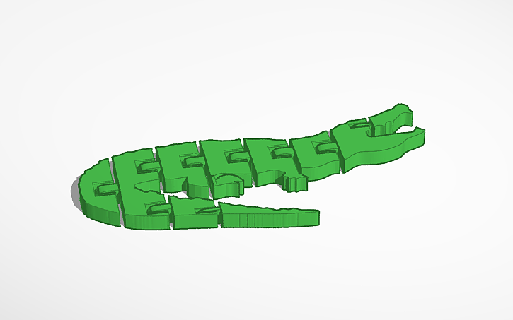3D design Articulated Alligator - Tinkercad