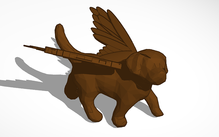 3D design Angel Puppy - Tinkercad