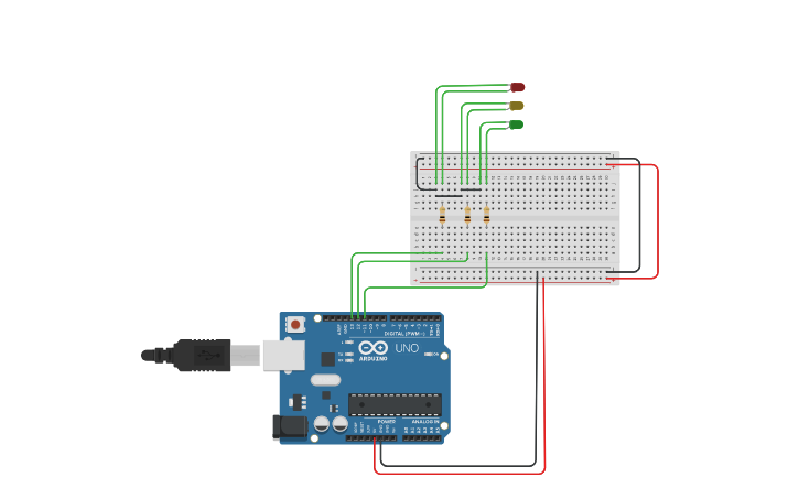 Circuit Design Semáforo Tinkercad