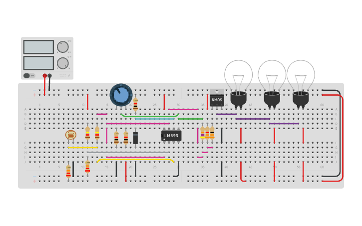 Circuit design Lm393 ldr | Tinkercad