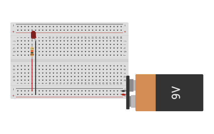 Circuit design Chapter 1 switch On LED | Tinkercad