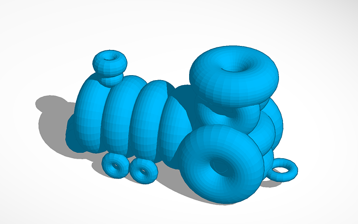 3D design Donut Train Locomotive - Tinkercad