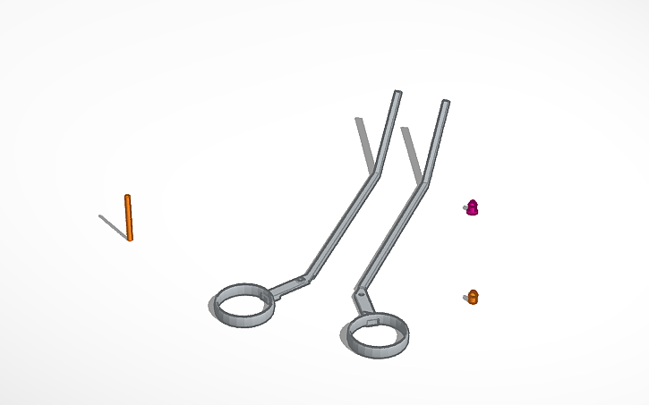 3D design aquatic tongs - Tinkercad