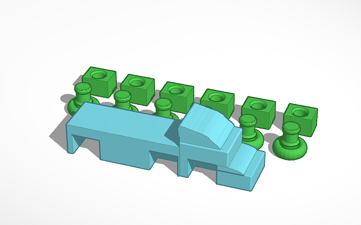 3D design truck w/rolling wheels - Tinkercad