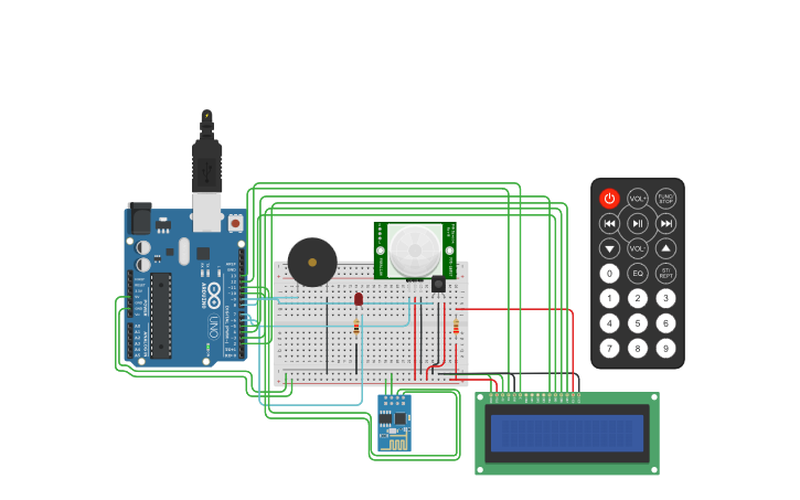 Circuit design Copy of Proyecto con Bluetooth, LCD y Control Remoto IR ...
