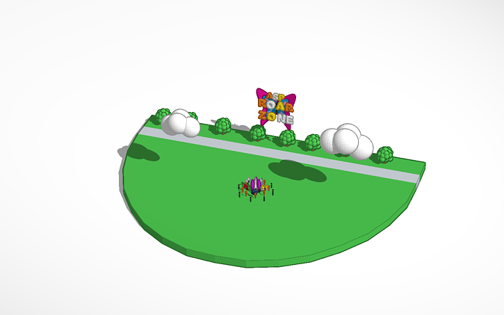 3D design butterfly garden - Tinkercad