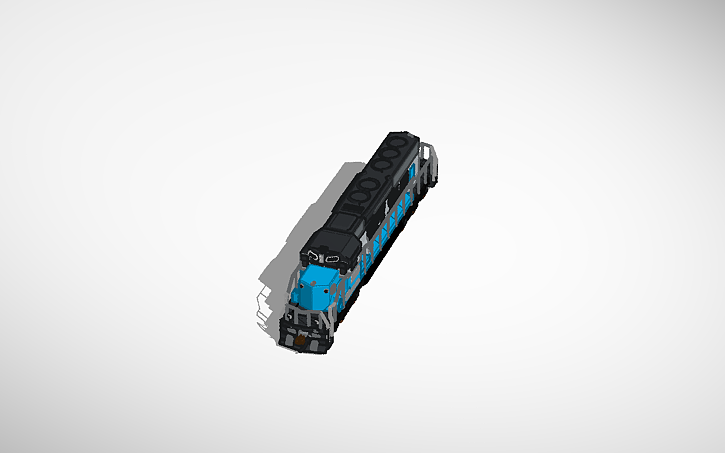 3D design NORFOLK SOUTHERN SD40-2 Maersk paint scheme - Tinkercad