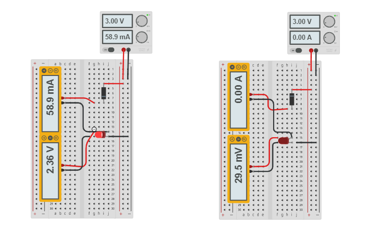 Circuit design Prak.ED3-Dioda - Tinkercad