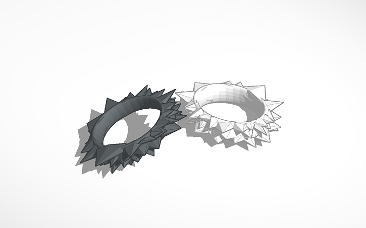 3D design spike jewelry - Tinkercad
