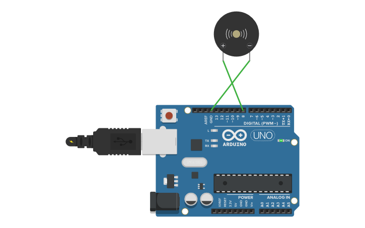 Circuit design Musical Instrument - Tinkercad