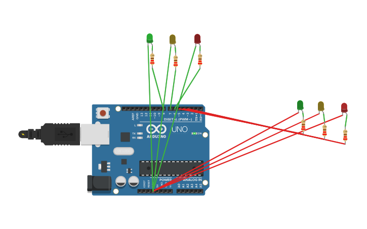 Circuit design semaforo con arduino | Tinkercad