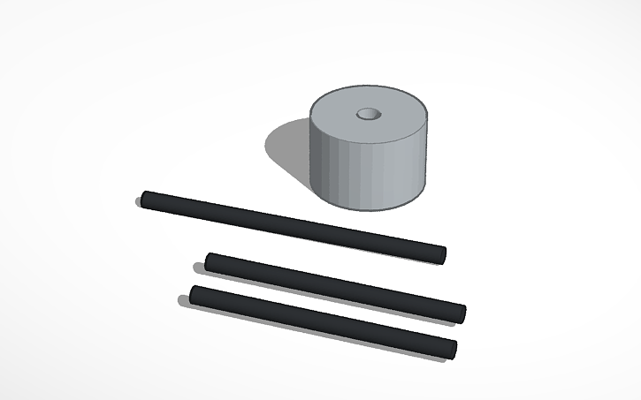 3D design Wheels, Handle, and Rods | Tinkercad