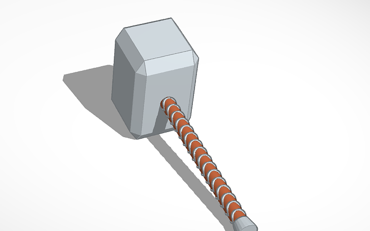 3D design Mjolnir - Tinkercad